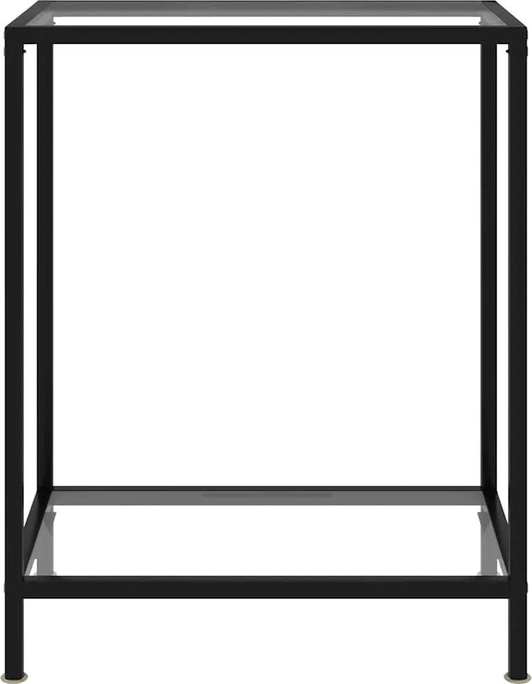 Konzolový stolek transparentní 60 x 35 x 75 cm tvrzené sklo 322827