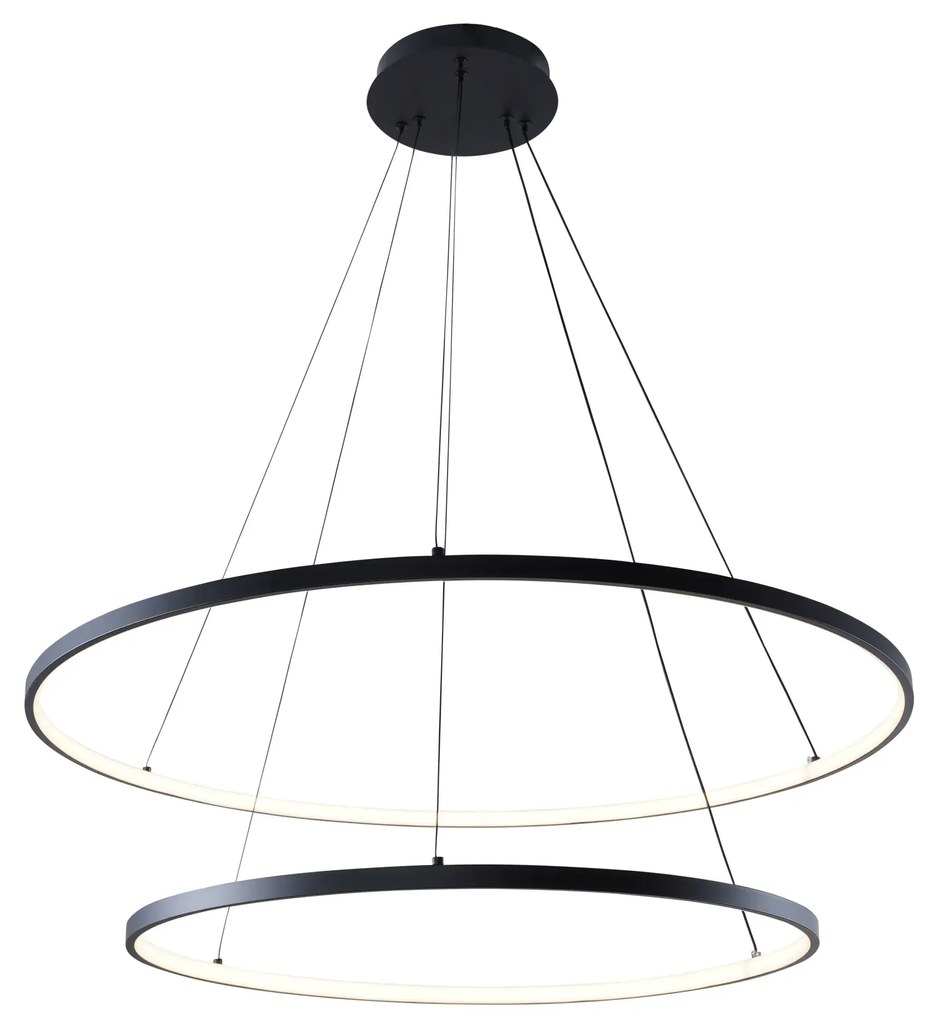 LED lustr Breno 2 80 černá