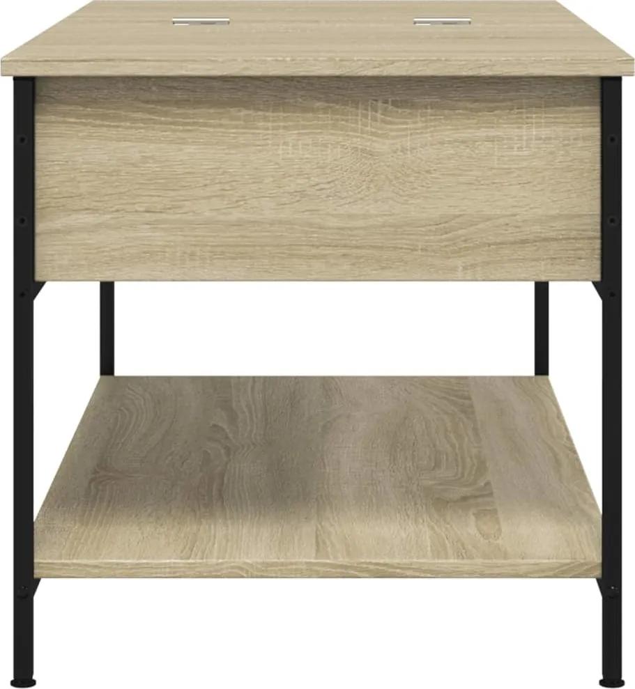 vidaXL Konferenční stolek 100x50x50 cm kompozitní dřevo a kov [845347] Barva: Černá