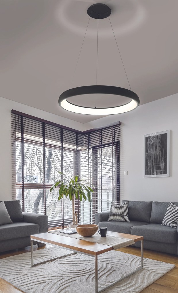 Designový LED lustr Antonio 81 Cct černá + dálkové ovládání