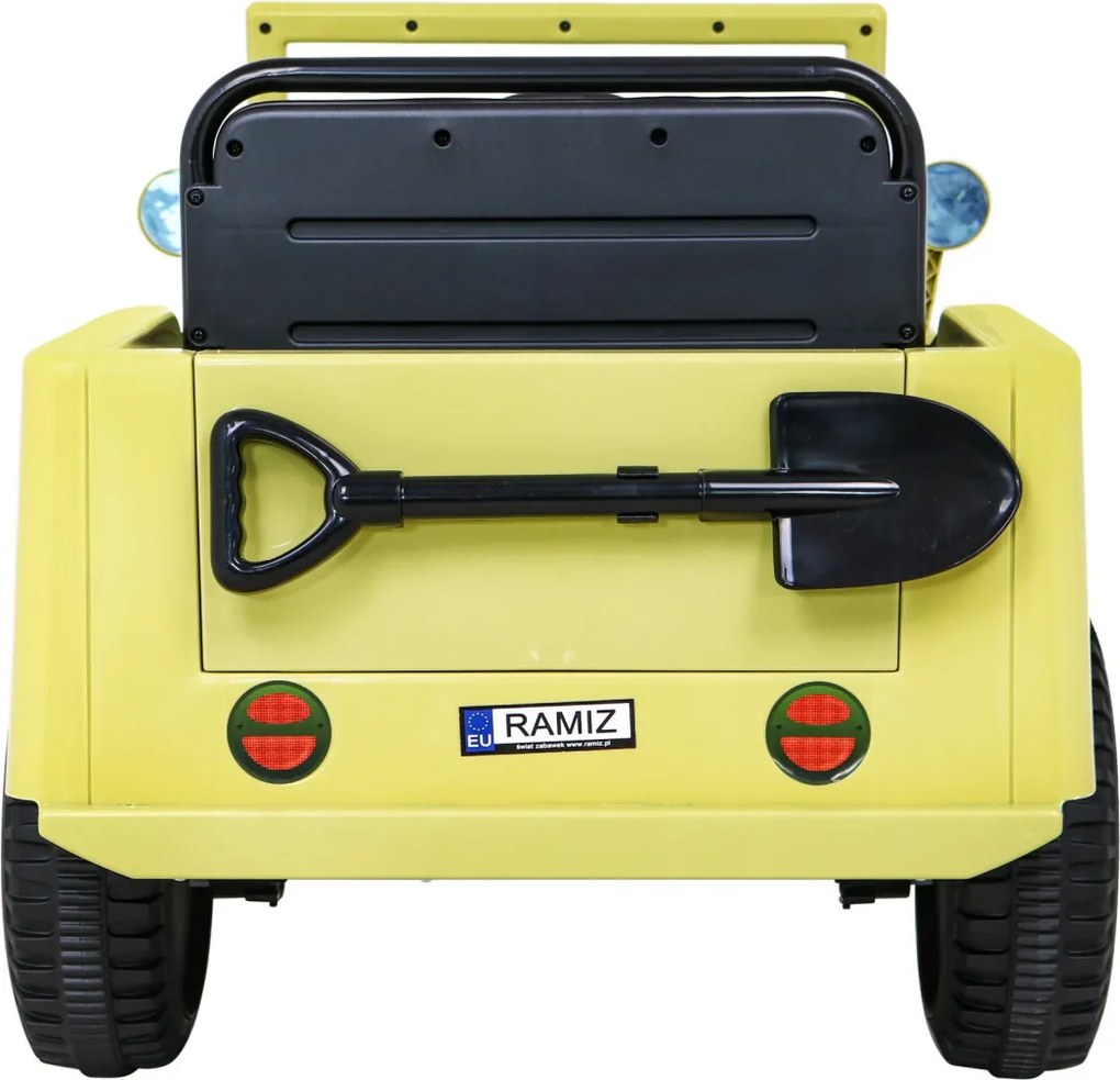 Ramiz Retro vojenské auto pro děti béžové + pohon 4x4