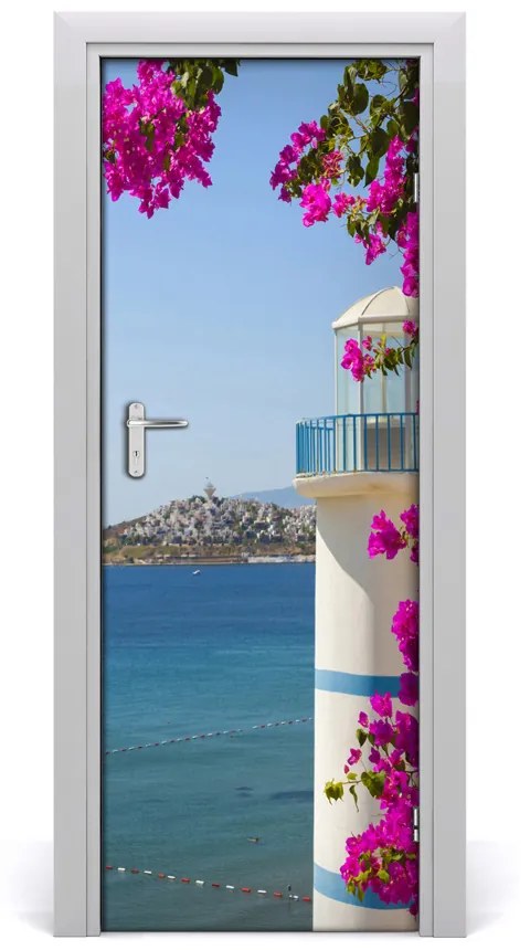 Fototapeta samolepící na dveře mořský maják 75x205cm