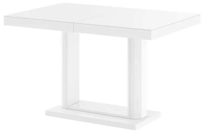 Jídelní stůl QUADRO 120 (bílá mat/bílá lesk/bílá mat)