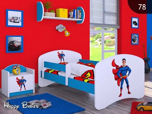 Postel s obrázkem Superman 140 x 70 cm - bílá