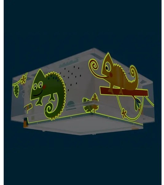 Dalber 63316 - Dětské stropní svítidlo HAPPY JUNGLE 2xE27/15W/230V