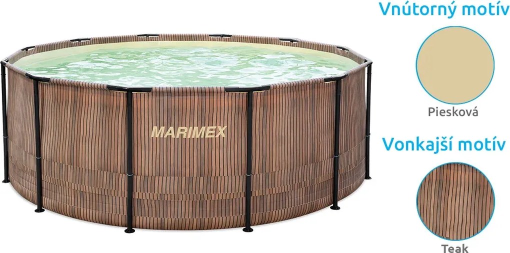 Marimex | Bazén Marimex Florida 3,66x1,22 m se zabudovaným skimmerem - motiv TEAK | 10340286