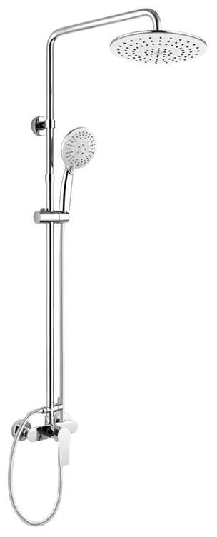 Mereo, Dita sprchová baterie s talířovou kulatou sprchou, bílá CBE60104SHD