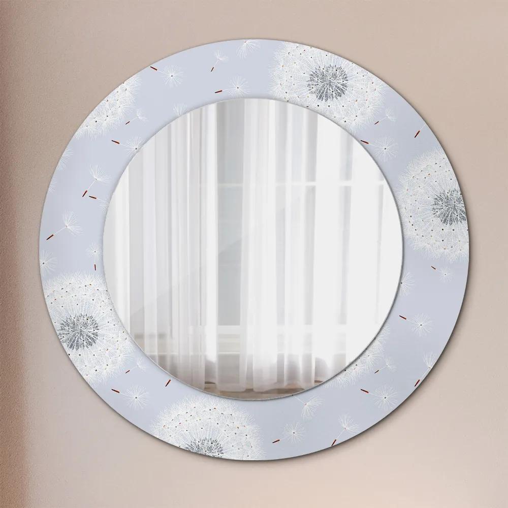 Kulaté dekorativní zrcadlo Pampelišky květiny fi 50 cm