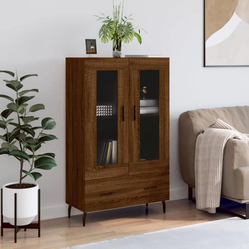 vidaXL Skříň highboard 69,5 x 31 x 115 cm kompozitní dřevo [828320] Barva: Betonová šedá