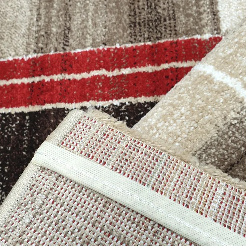 Spoltex, Kusový koberec Florentina 613-64 beige/red, 160x230, béžová, obývací pokoj