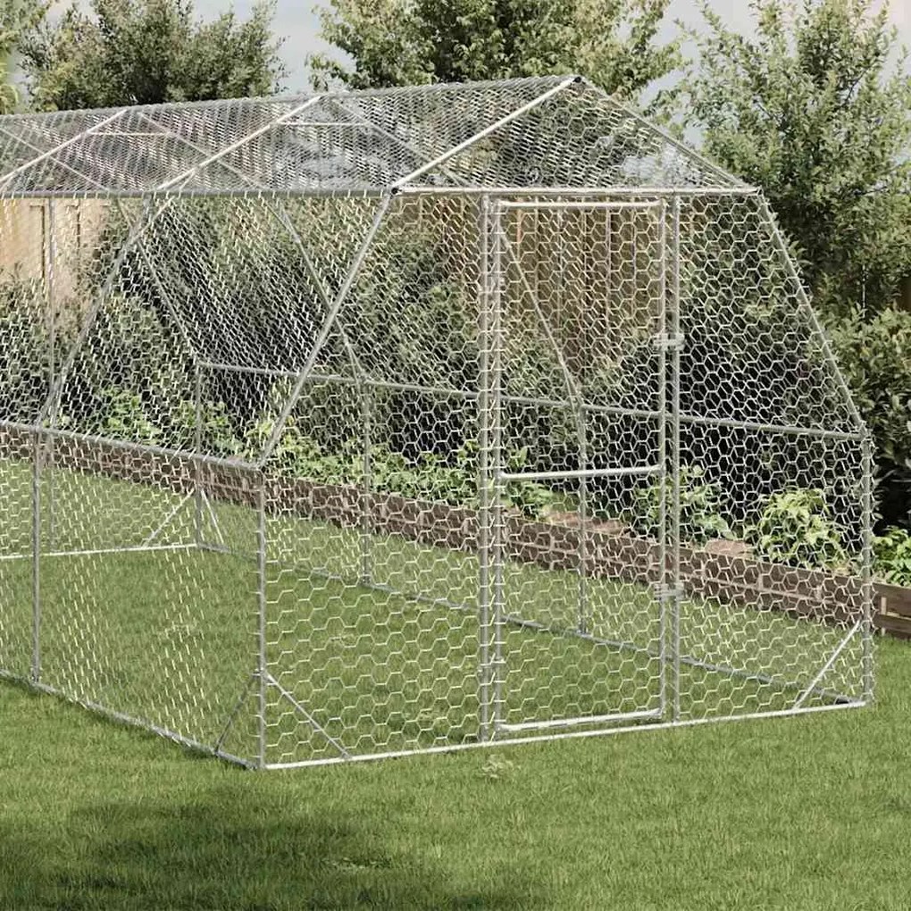 Výběh pro slepice 2,5x10x2,25 m pozinkovaná ocel