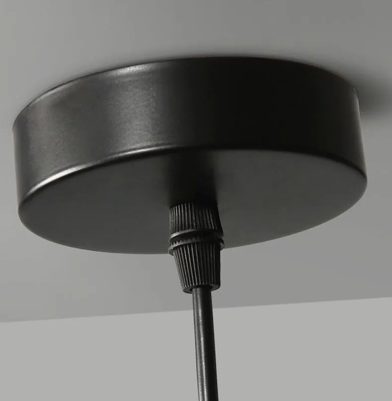 Toolight - závěsná skleněná svítilna s kouřového skla E27 60W APP1027-1CP, černá, OSW-01154