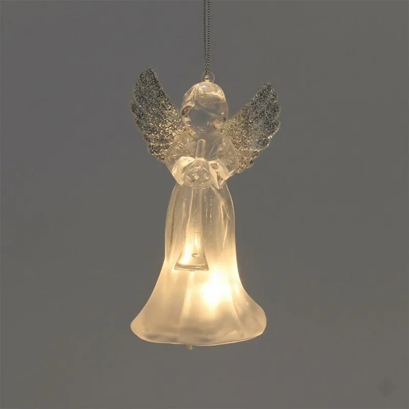 Závěsný anděl s LED, typ 2, 11 cm