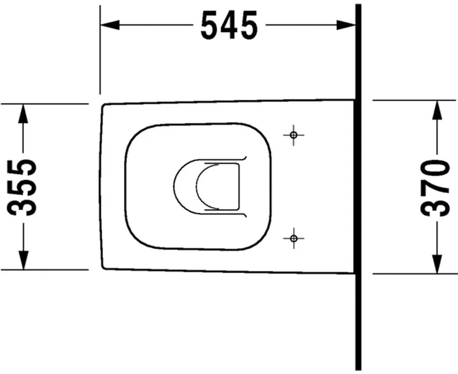 Duravit Vero - Závěsné WC 37x54 cm, černá 2217090864