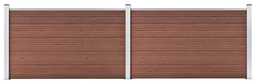 Zahradní plot WPC 353 x 106 cm hnědý 3053243