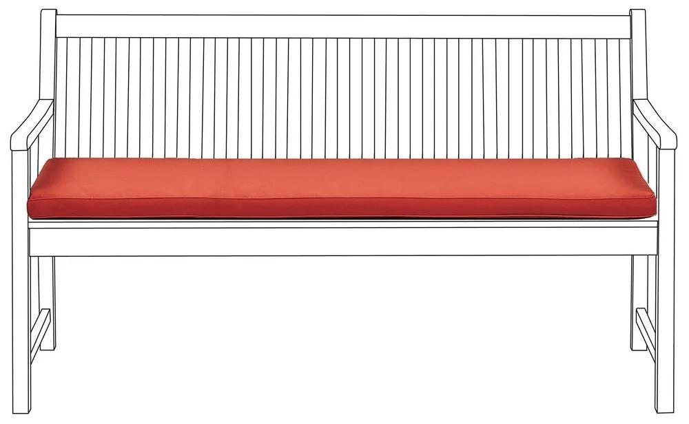 Polštář  na lavičku 152 x 54 cm červená VIVARA Beliani