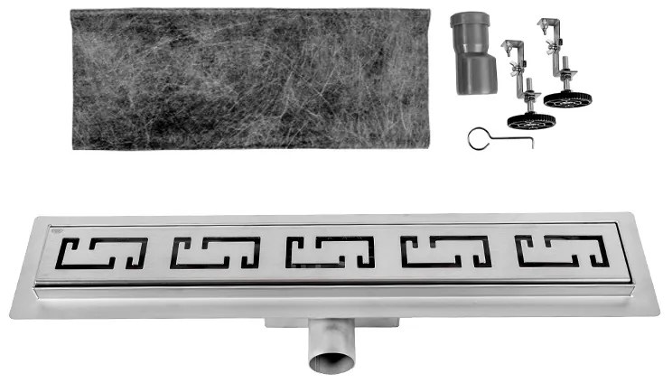 BPS-koupelny Sprchový odtokový žlab DL01 OMEGA G6  60 cm, satén
