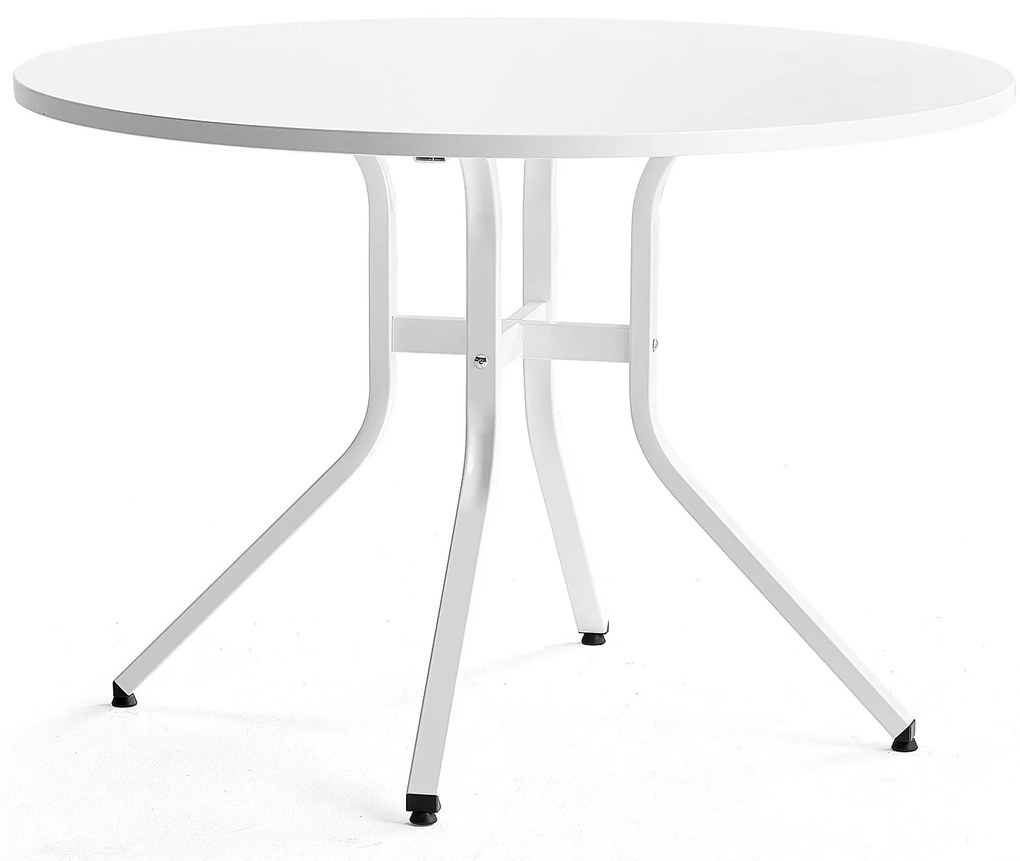 AJ Produkty Stůl VARIOUS, Ø1100 mm, výška 740 mm, bílá, bílá