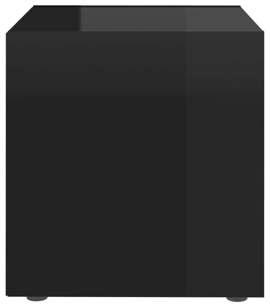 TV stolky 4 ks černé s vysokým leskem 37x35x37 cm dřevotříska - Default Title