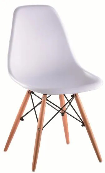 Židle, bílá / buk, CINKLA 2 NEW