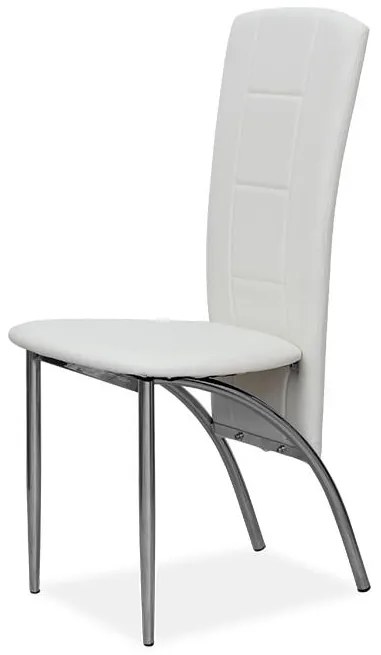 Židle, ekokůže bílá / chrom, FINA 0000070375 Tempo Kondela