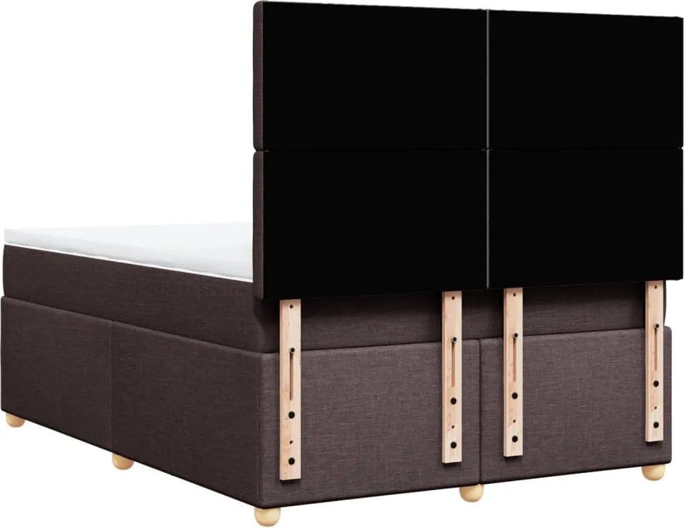 Box spring postel s matrací tmavě hnědá 140x190 cm textil 3291292