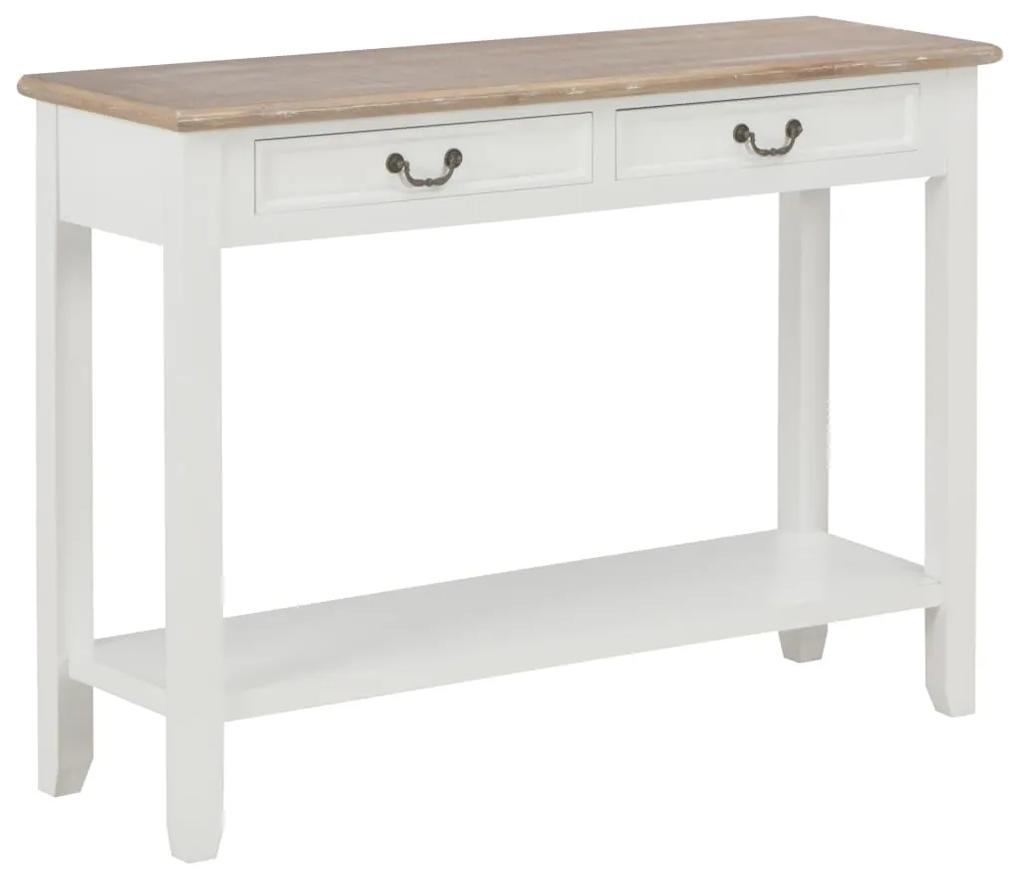249901 vidaXL Konzolový stolek bílý 110 x 35 x 80 cm dřevo