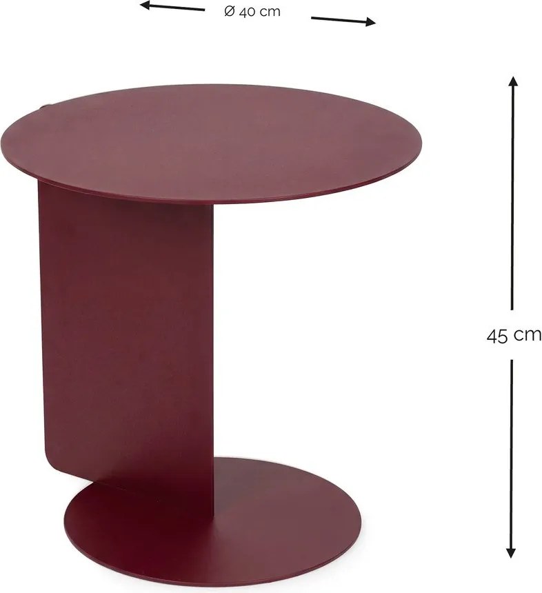 Ocelový kulatý odkládací stolek ø 40 cm Salsa – Spinder Design