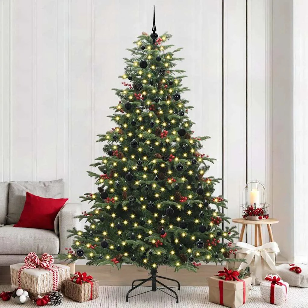 Umělý vánoční stromeček Zelená 240 cm PVC, kov a plast 3395569