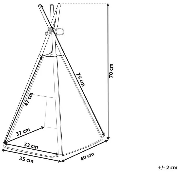 Stan teepee pro zvířata 35 x 40 cm tmavě šedý ULUBEY Beliani