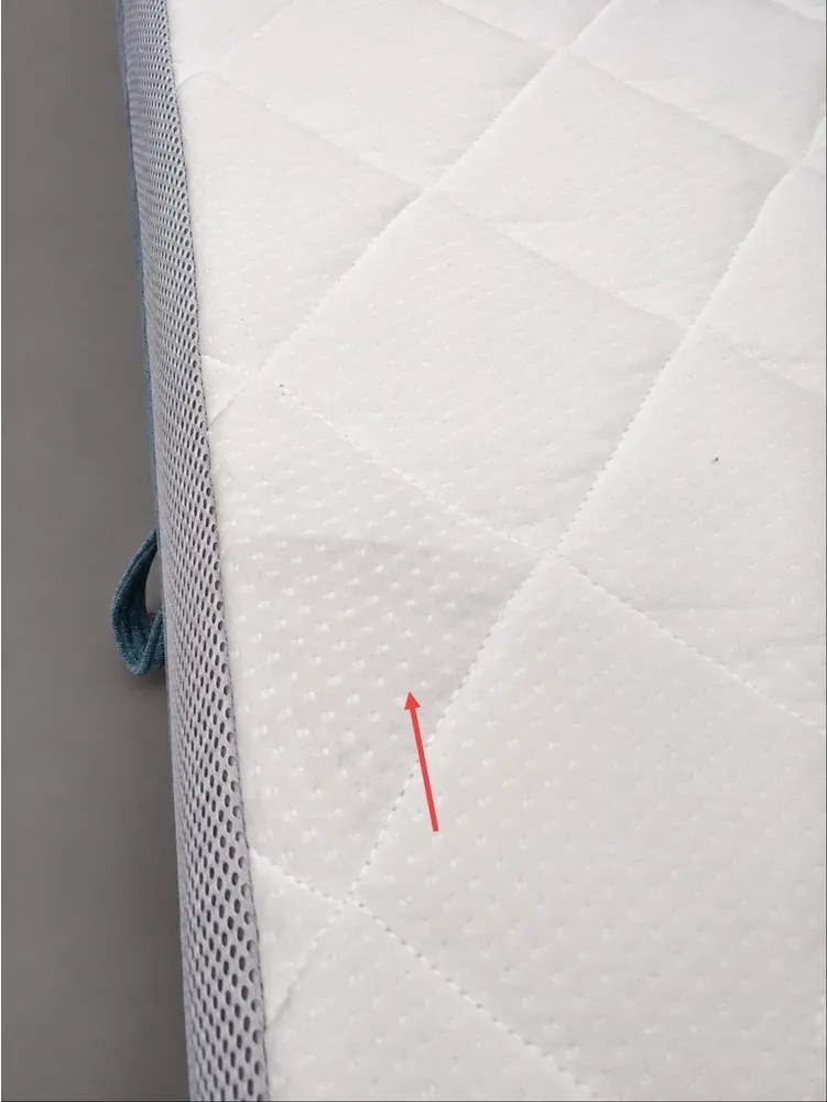 Modrá čalouněná dvoulůžková postel s úložným prostorem s matrací/s topperem 180x200 cm Elva Bold Line - II. jakost – Bonami Selection