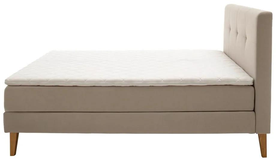 Béžová boxspring postel 180x200 cm Stockholm – Meise Möbel