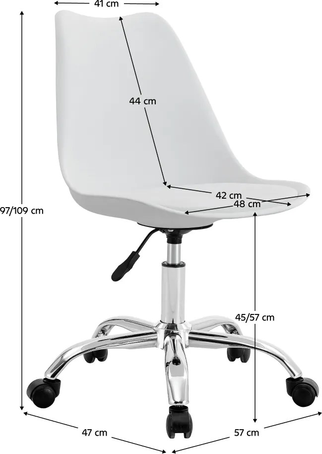 Kondela Kancelářská židle, bílá, DARISA 2 NEW