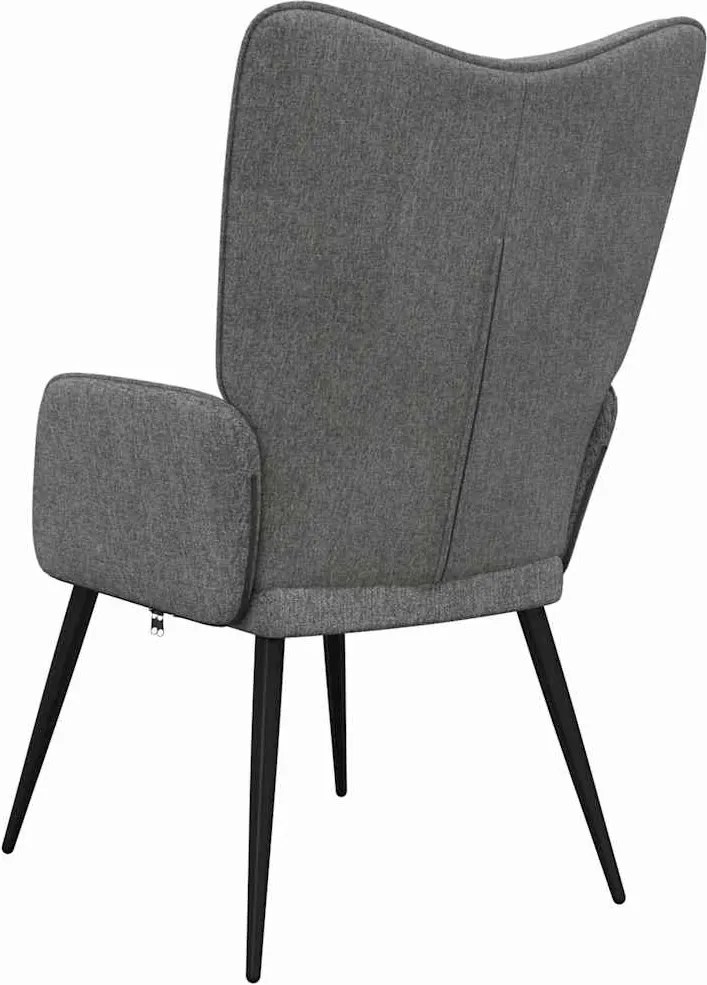 Relaxační židle tmavě šedá textil 327942