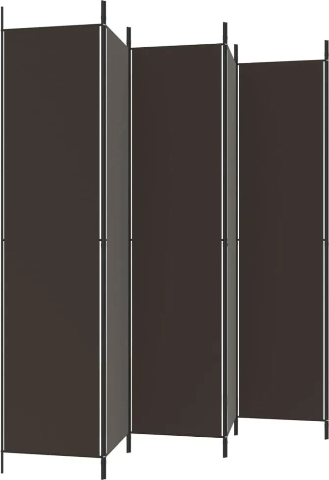 vidaXL 6dílný paraván 300 x 220 cm textil [350206] Barva: antracitová