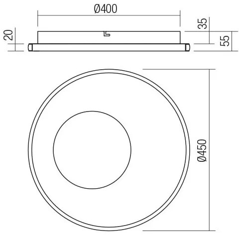 Redo 05-959-LED Stmívatelné stropní svítidlo SINTESI LED/45W/230V 3000-6000K +DO