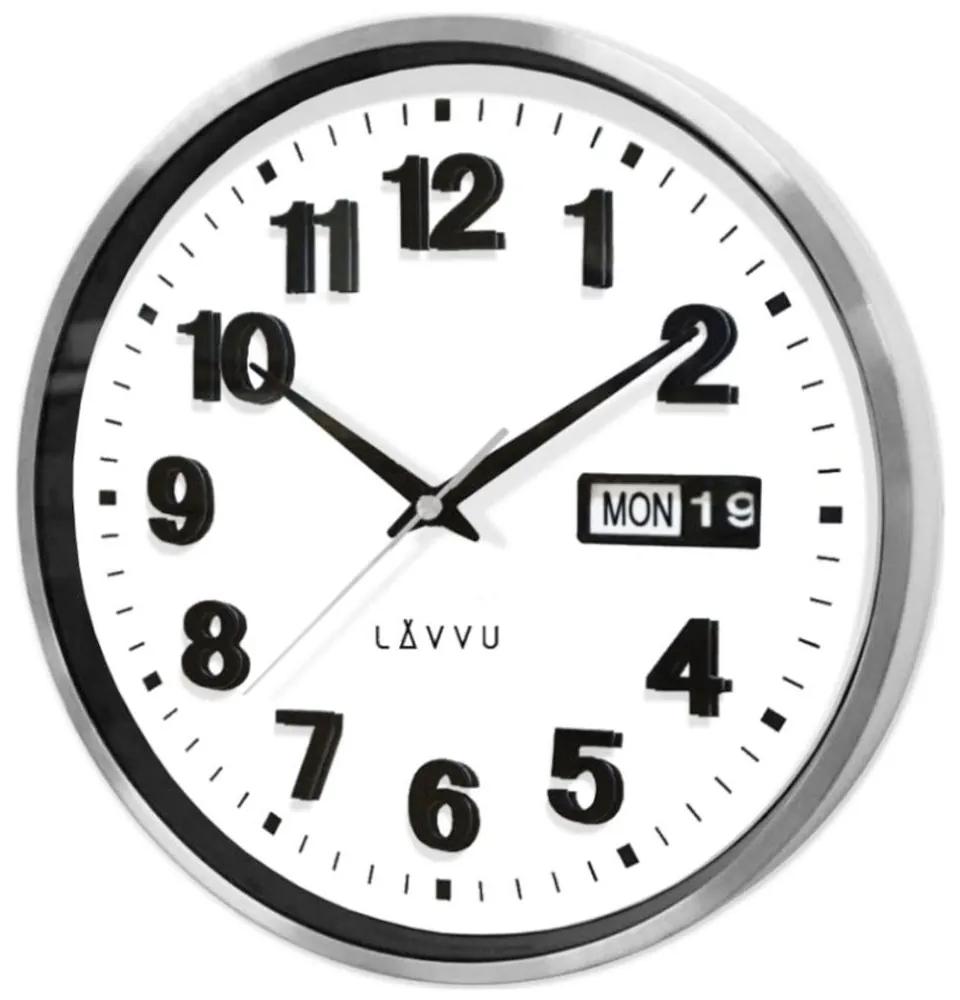 LAVVU Kovové hodiny s ukazatelem data DATE METAL LCT4050