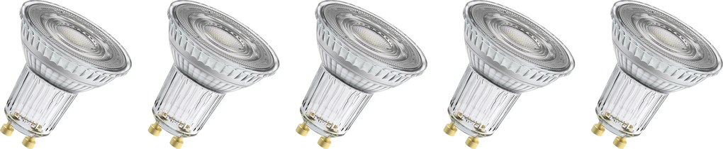 Osram LED žárovka »Base Spot«, 5 kusů (Par16, Gu10, stmívání, 2700 K, transparentní)