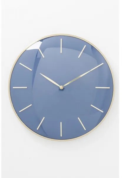Nástěnné hodiny Malibu O 40 cm - modré
