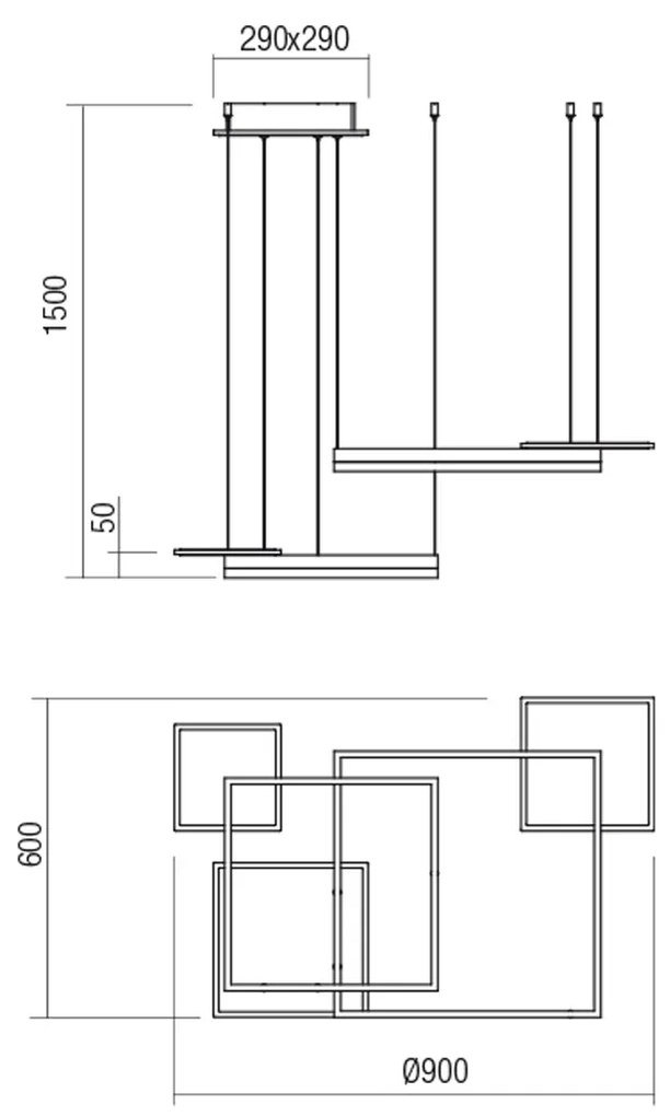 Závěsné LED svítidlo stmívatelné Sigua pískově kávové, 110W, 3000K, ø90cm