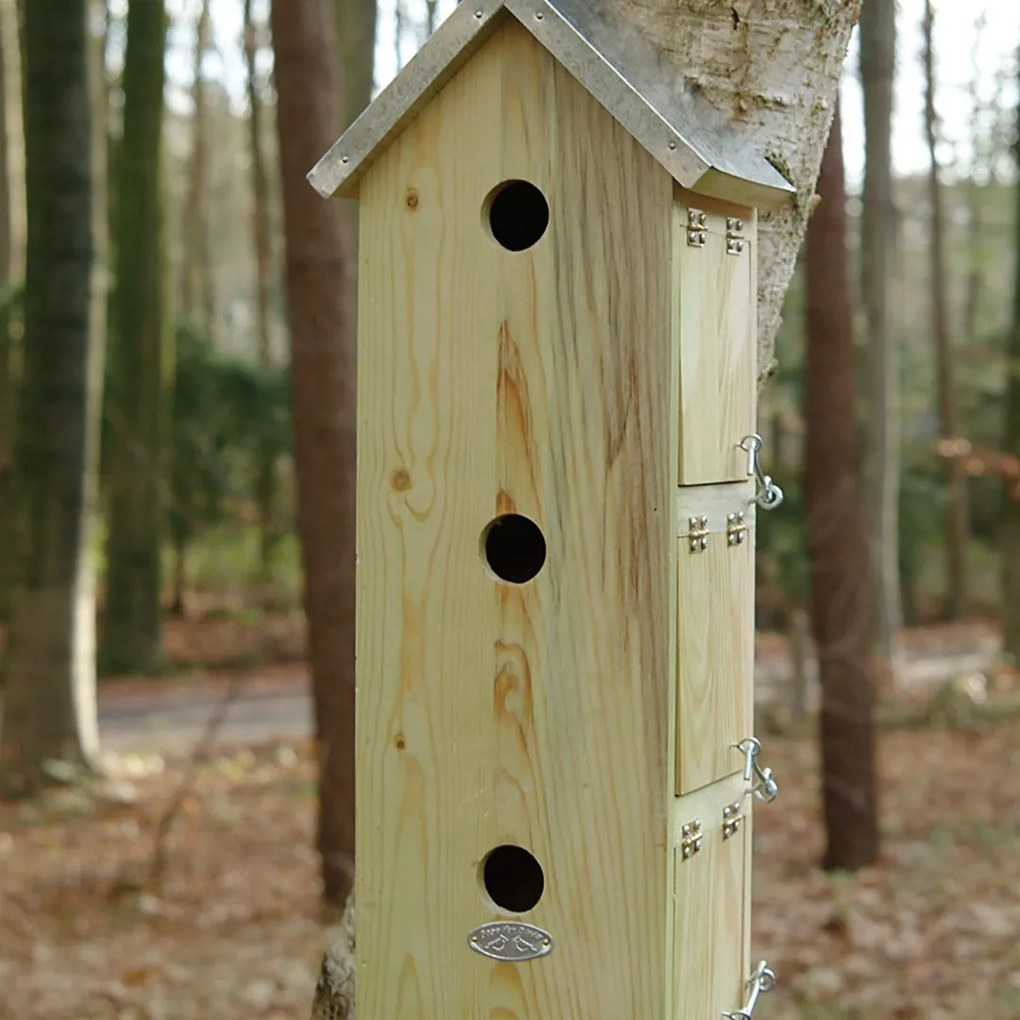 Ptačí budka Simi, 50,5x20x18 cm, dřevo/kov, hnědá