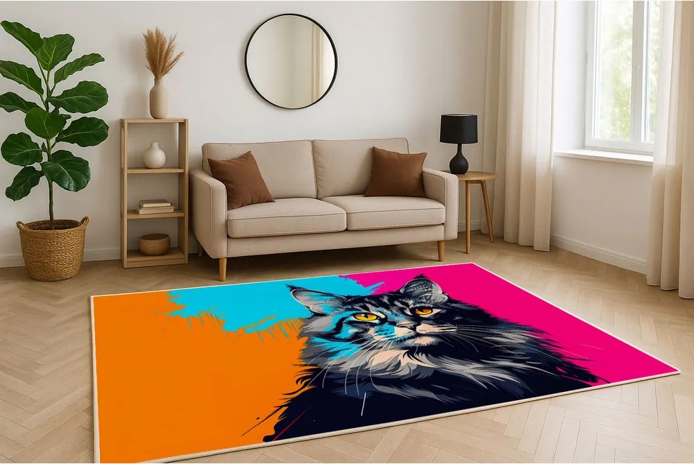 TZ Designový koberec „Kočka“ Rozměr: 100x150 cm