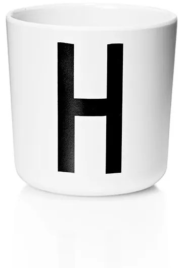 DESIGN LETTERS Dětský hrnek Ecozen Letters 200 ml J, bílá barva, plast