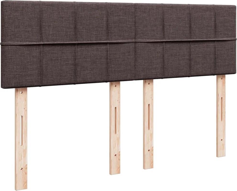 Box spring postel s matrací tmavě hnědá 140x190 cm textil 3288186