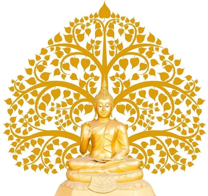 Tapeta Budha se stromem života - 225x150 cm