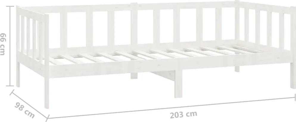 vidaXL Denní postel s matrací 90 x 200 cm masivní borové dřevo [3083610] Barva: Šedá