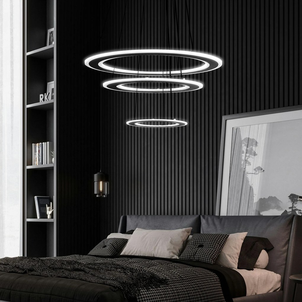 Toolight Toolight, LED stropní osvětlení 46cm, G040-3CP, černá, OSW-06307