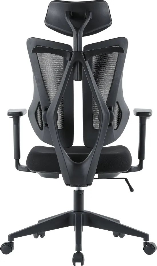 Herní ergonomická židle ERACER H3246 — síť / látka, černá