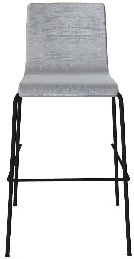 Narbutas Šedá čalouněná barová židle MOON 77 cm