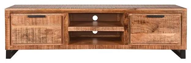 TV stolek Glasgow - přírodní mangové dřevo - 160 cm